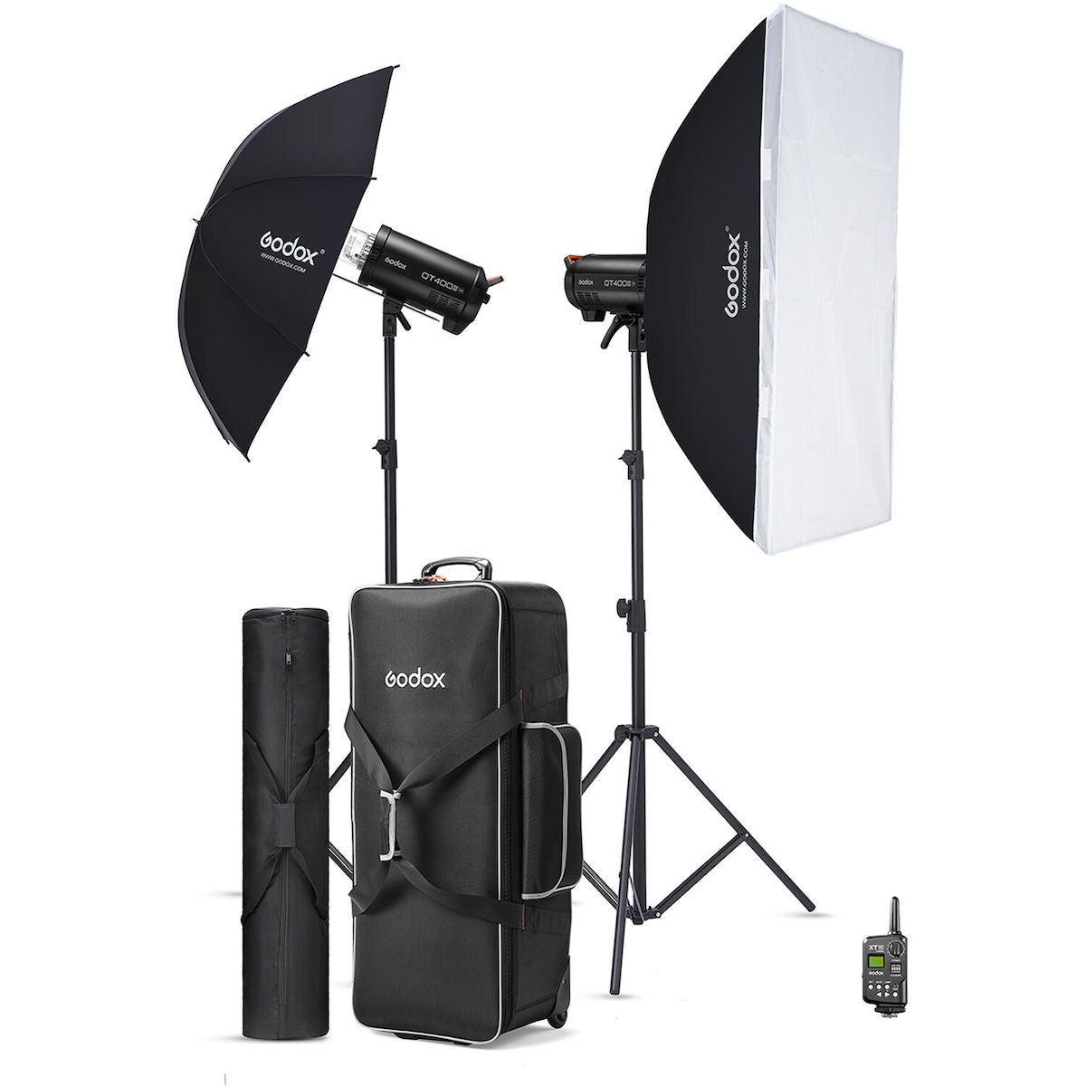 Godox QT400IIIM Pro 2 Head Studio Flash Kit — The Flash Centre
